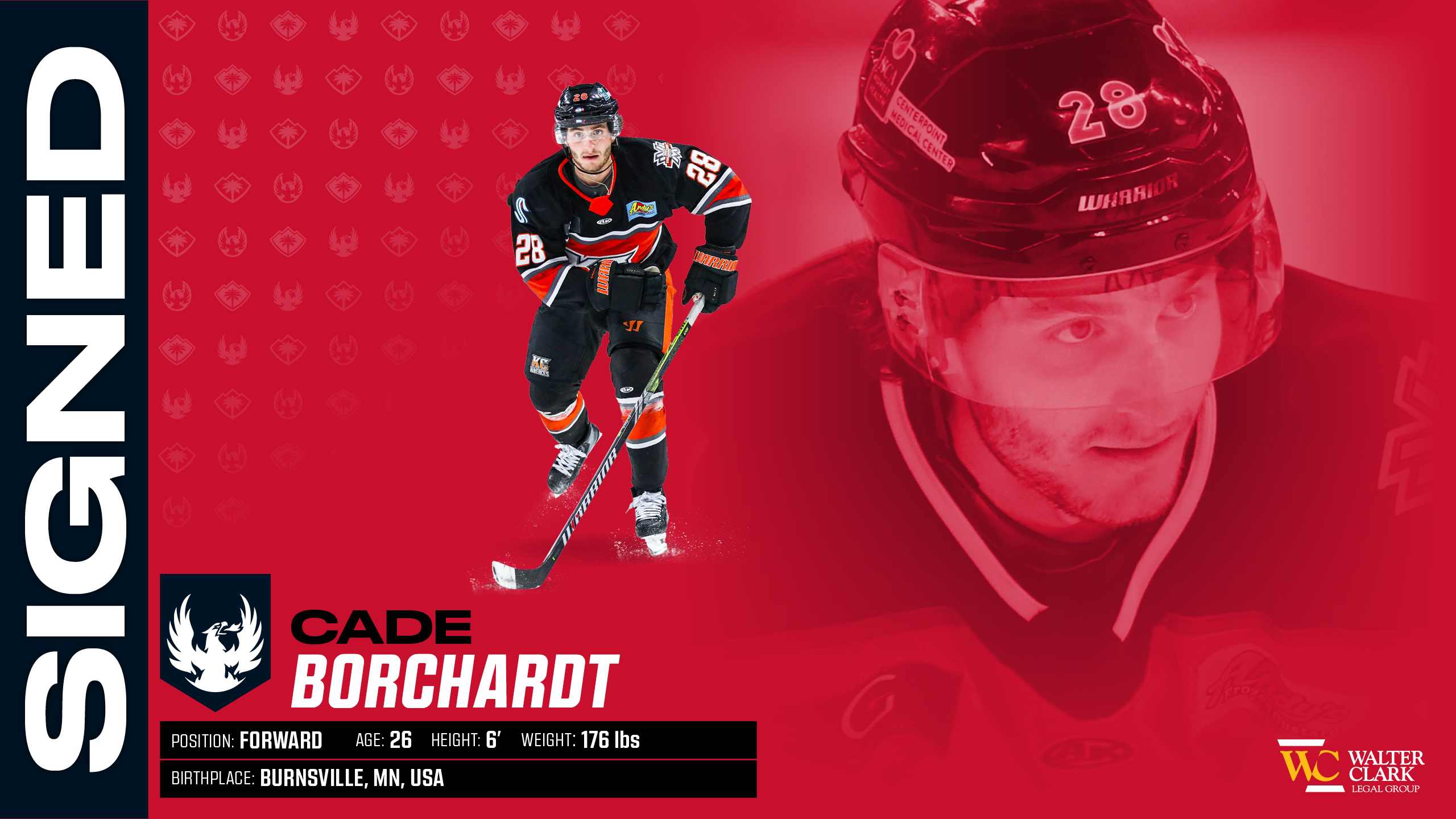 FIREBIRDS SIGN ECHL ALL-ROOKIE CADE BORCHARDT - Coachella Valley Firebirds