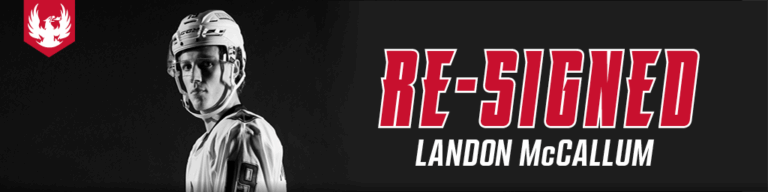 FIREBIRDS RE-SIGN LANDON McCALLUM - Coachella Valley Firebirds