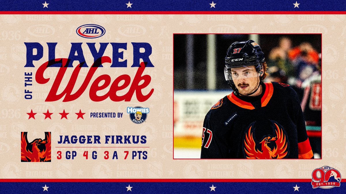 JAGGER FIRKUS NAMED HOWIE’S HOCKEY TAPE/AHL PLAYER OF THE WEEK ...